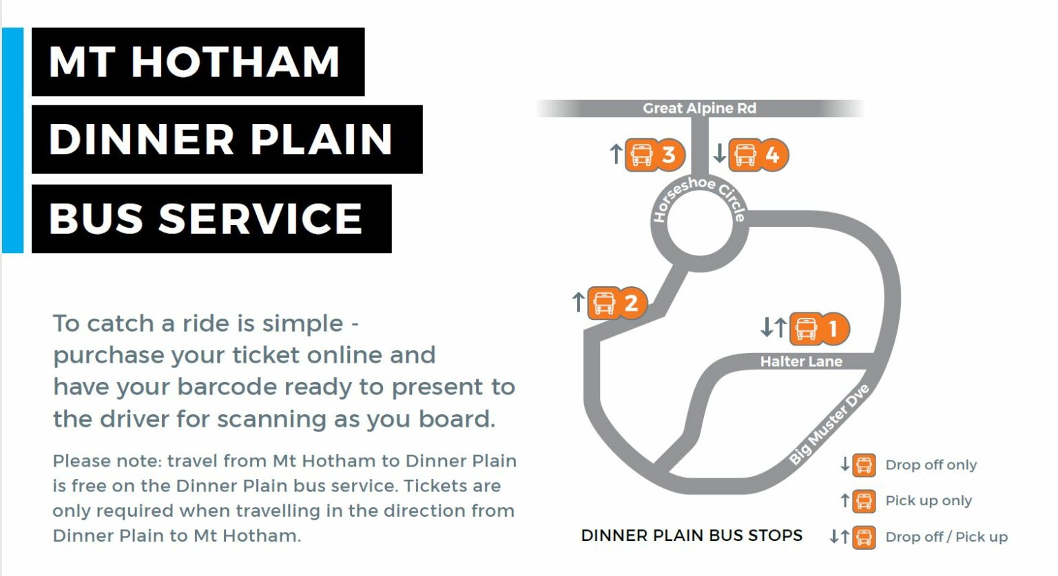 Shuttle Bus to Hotham - Dinner Plain